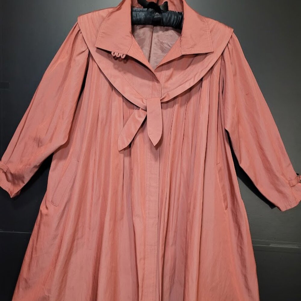 Vintage Terracotta Irridescent Trench Coat - Gem